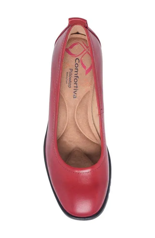 COMFORTIVA Dillon Wedge Pump - Cherry Red