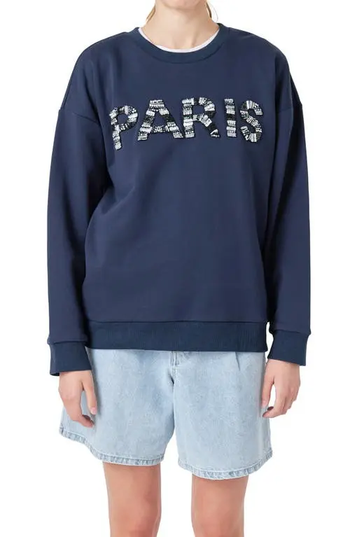 GREY LAB Paris Sequin Sweatshirt