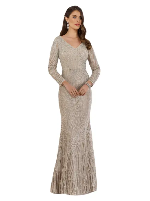 LARA NEW YORK Lace Mermaid Gown - Grey