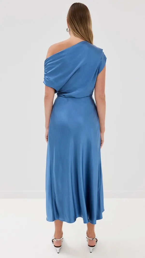 jasmine one shoulder bridesmaid dress Jasmine Cut Out One Shoulder Dress in Pink Floral – Style Cheat