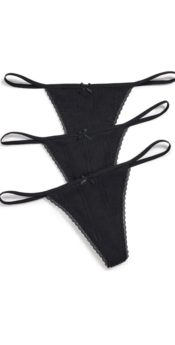 COUCOU The Tanga 3 Pack - Black