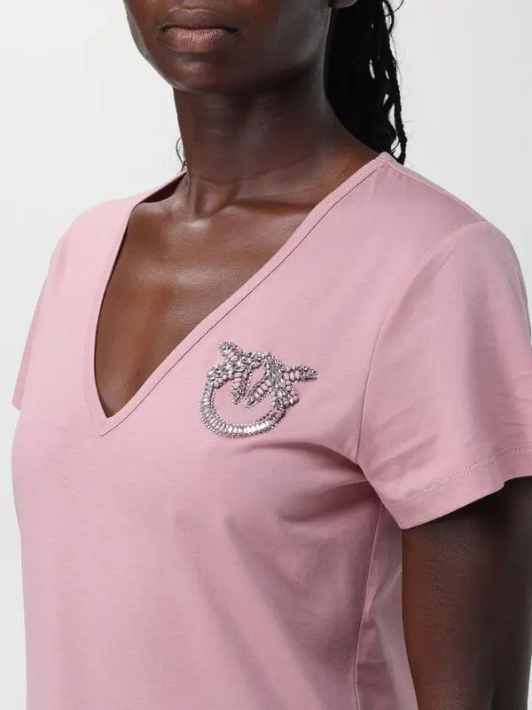 Pinko Embellished V-neck T-shirt