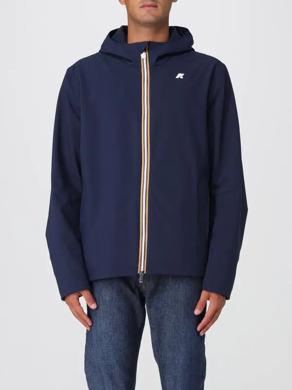 K-WAY Zip-up Jacket With Logo Detail - Blue