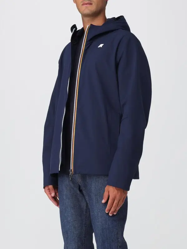 K-WAY Zip-up Jacket With Logo Detail - Blue