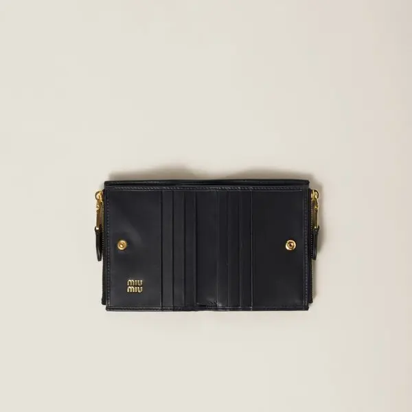 Miu Miu Small Leather Wallet - Black | Editorialist