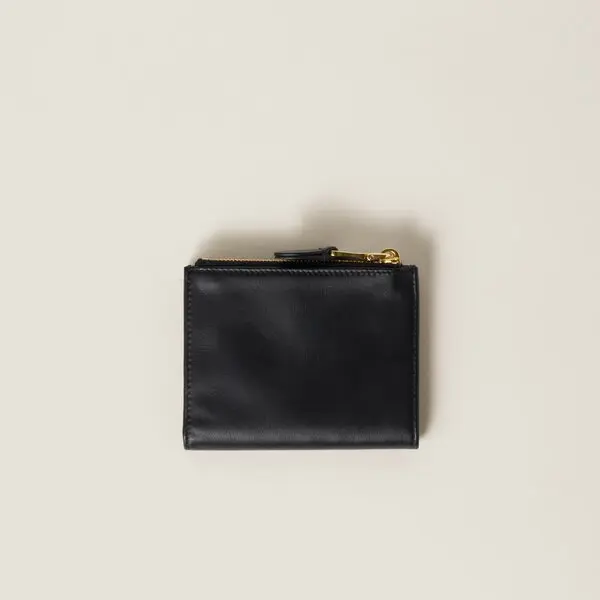 Miu Miu Small Leather Wallet - Black | Editorialist