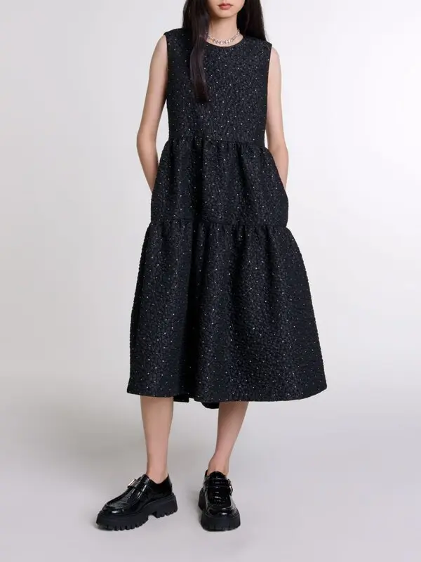 Maje Rhinestone Maxi Dress