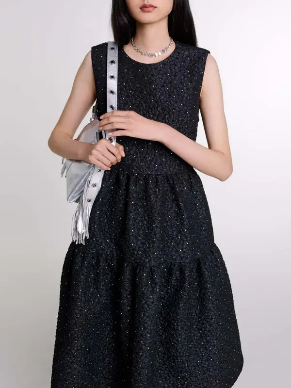 Maje Rhinestone Maxi Dress