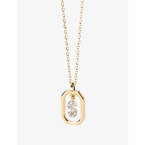 PDPAOLA Letter S Mini Pendant Necklace - Gold
