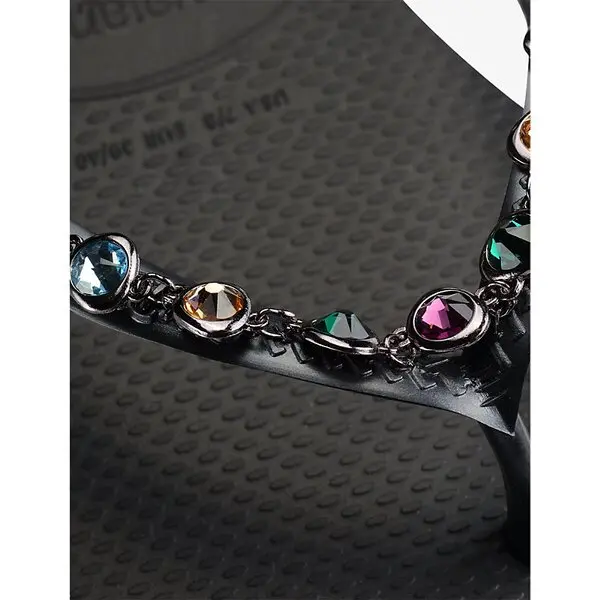 Havaianas Square Luxury Crystal-embellished Rubber Flip-flops