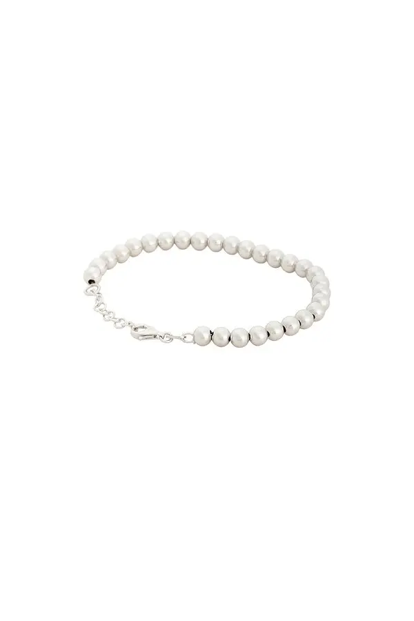STONE AND STRAND Silver Ball Bracelet