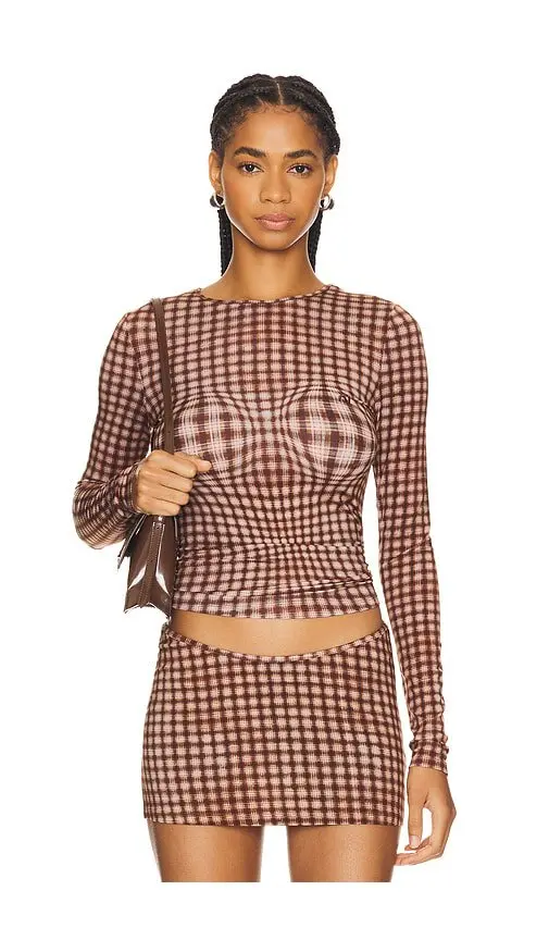 Miaou Long Sleeve Tee - Brown
