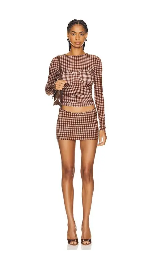 Miaou Long Sleeve Tee - Brown