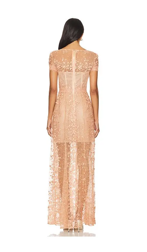 BRONX BANCO Megan Cap Sleeve Gown