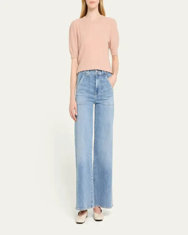 FRAME Modern Pocket Wide Leg Jeans