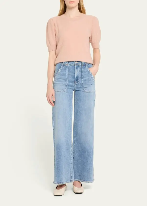 FRAME Modern Pocket Wide Leg Jeans