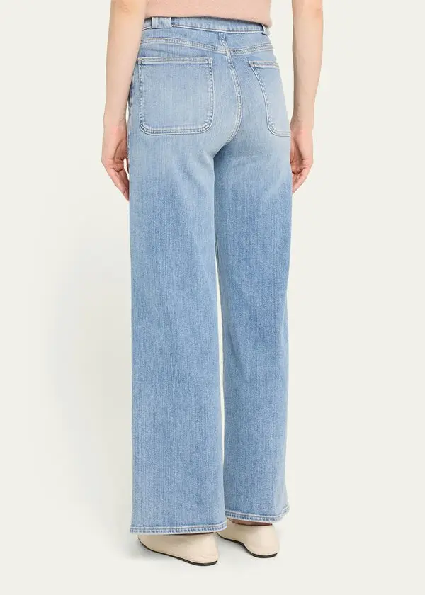 FRAME Modern Pocket Wide Leg Jeans