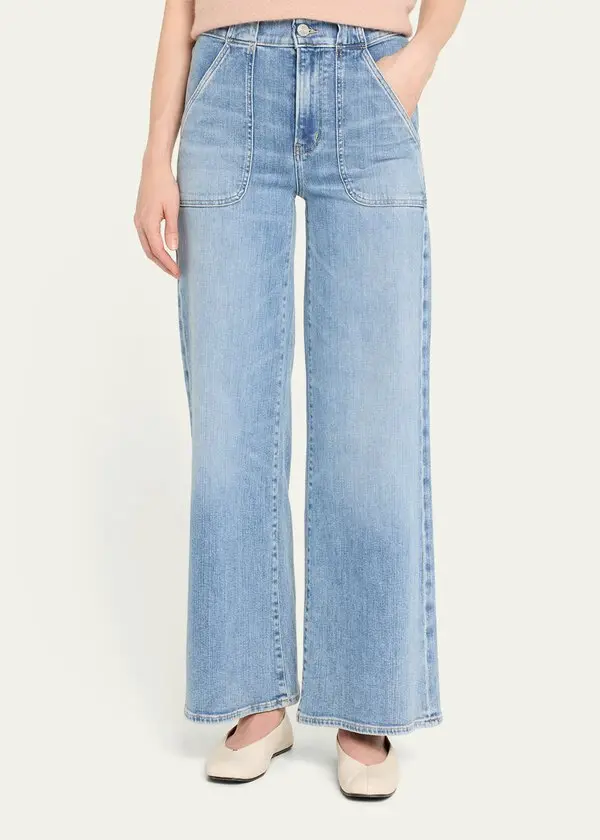 FRAME Modern Pocket Wide Leg Jeans