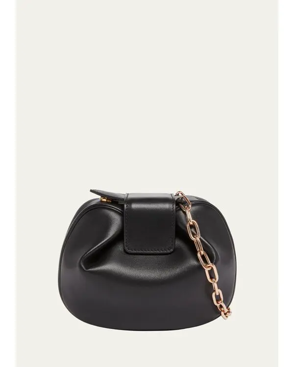 Gabriela Hearst Demi Lamb Leather Clutch - Black