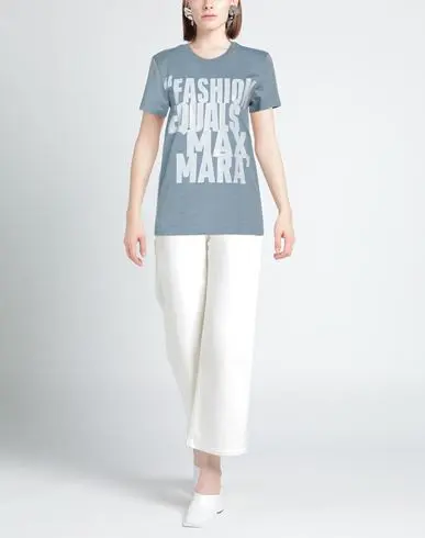 Max Mara Printed Cotton T-shirt - Blue