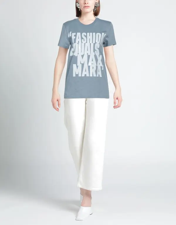 Max Mara Printed Cotton T-shirt - Blue