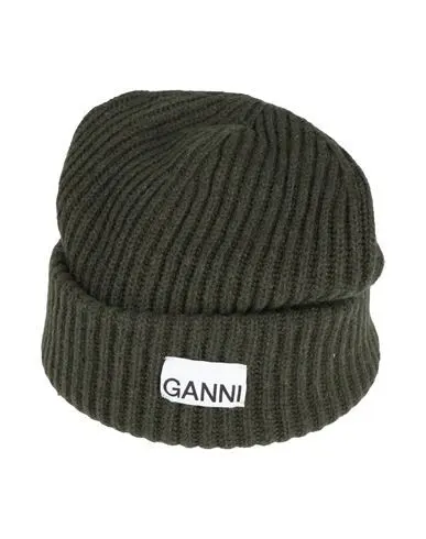 GANNI Hat In Recycled Wool Blend - Green