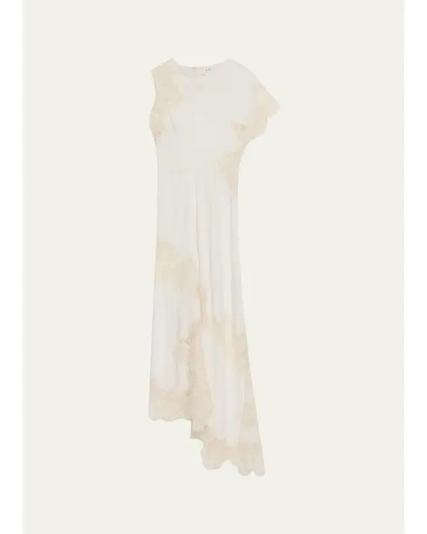 A.L.C. Alessia Satin And Lace Maxi Dress