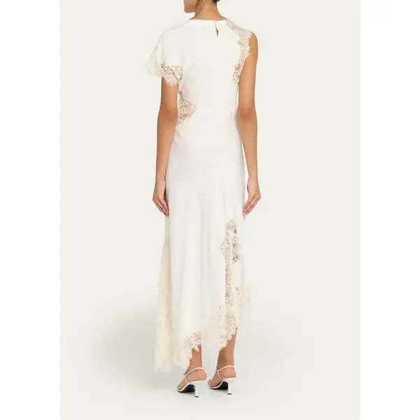A.L.C. Alessia Satin And Lace Maxi Dress