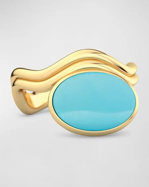 JAMIE TURNER Aurora Cocktail Ring - Turquoise