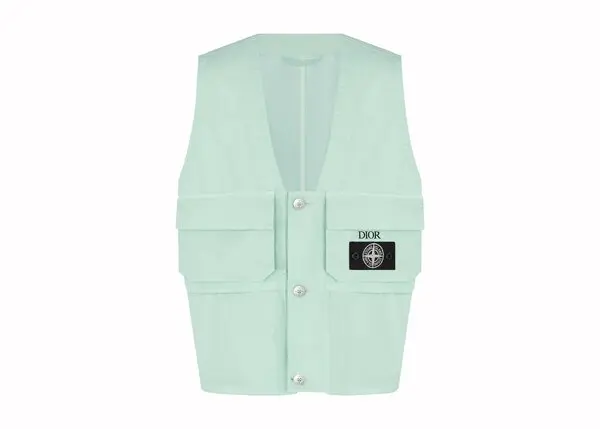 Dior X Stone Island Cotton-blend Satin Vest