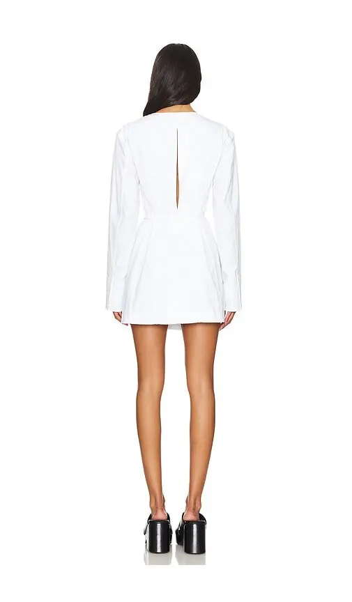 alexander wang white shirt dress Alexander Wang White Smocked Oversize Poplin Cotton Buttons Shirt Dress S