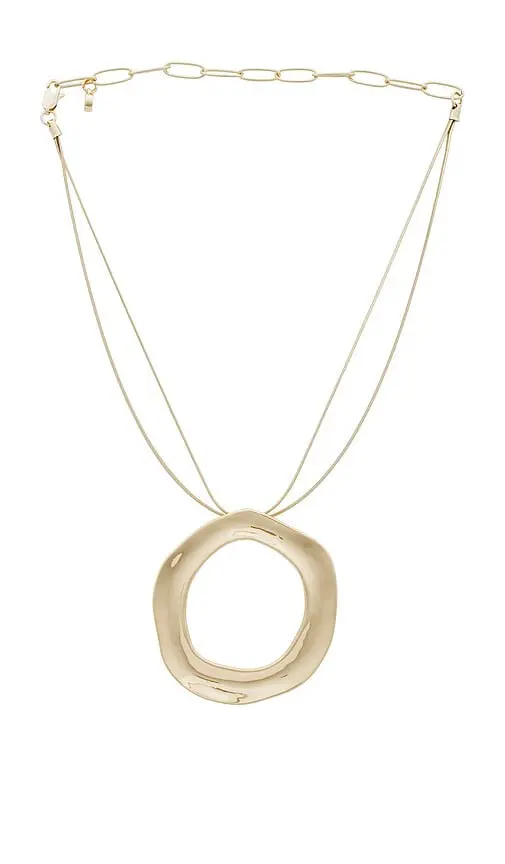 Ettika Open Circle Statement Necklace - Gold