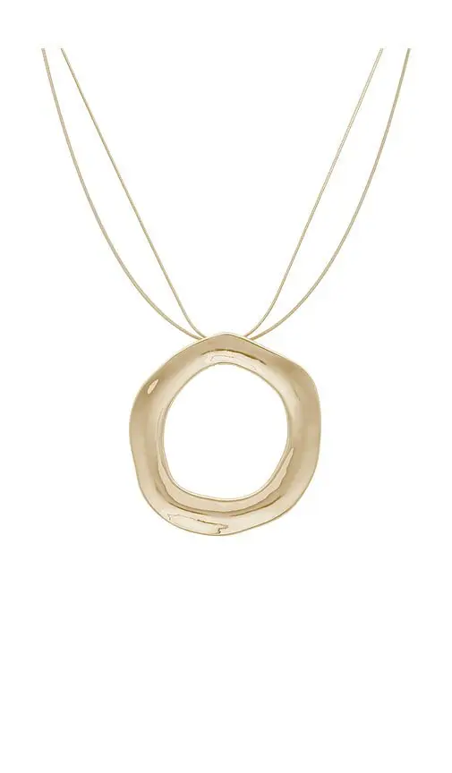 Ettika Open Circle Statement Necklace - Gold