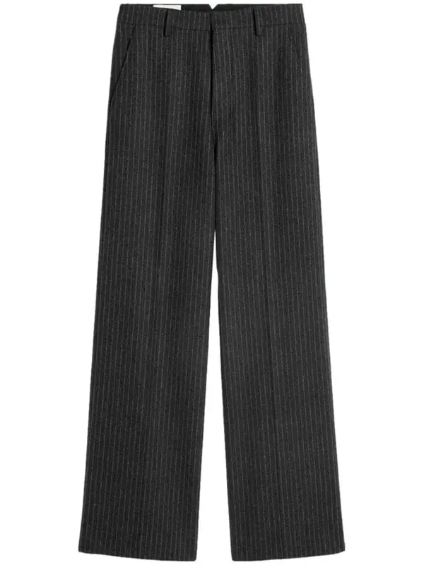 Ami Pinstriped Wide-leg Trousers