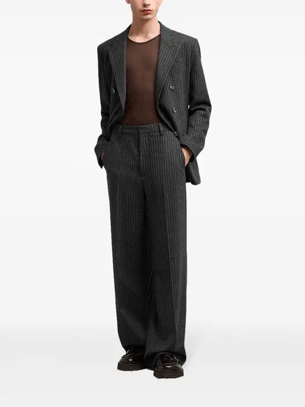 Ami Pinstriped Wide-leg Trousers