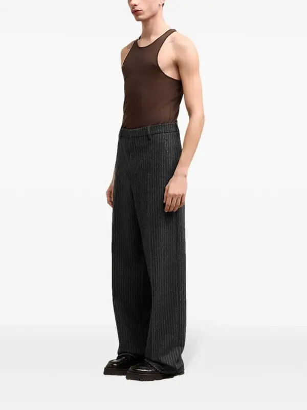 Ami Pinstriped Wide-leg Trousers