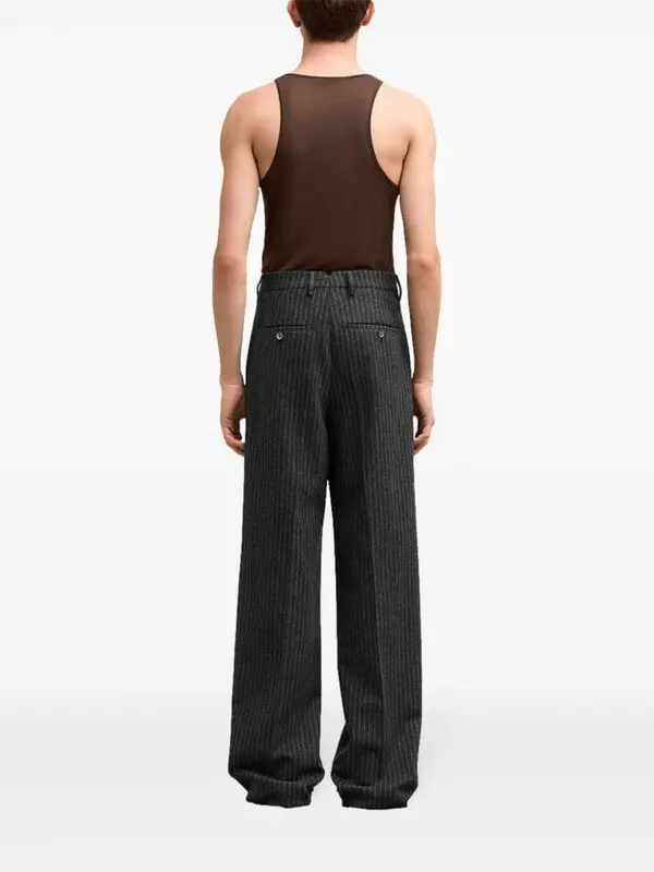 Ami Pinstriped Wide-leg Trousers