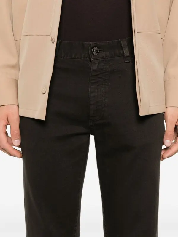 Zegna Logo-patch Trousers - Brown