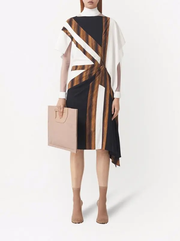 Burberry Flag-print Silk Dress
