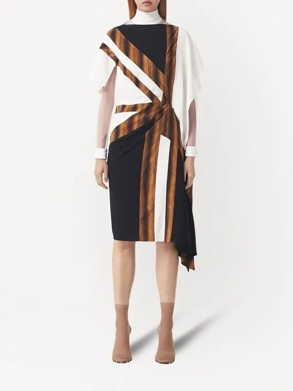 Burberry Flag-print Silk Dress