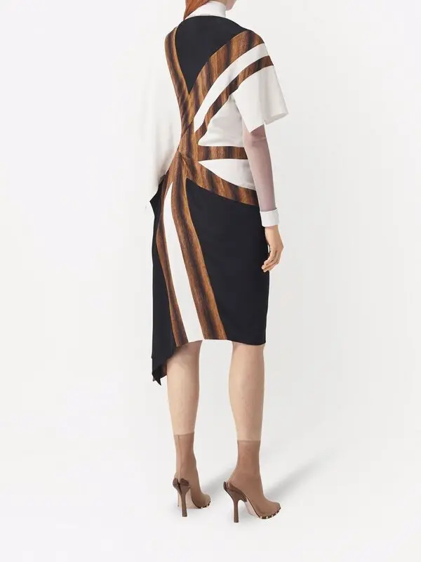 Burberry Flag-print Silk Dress