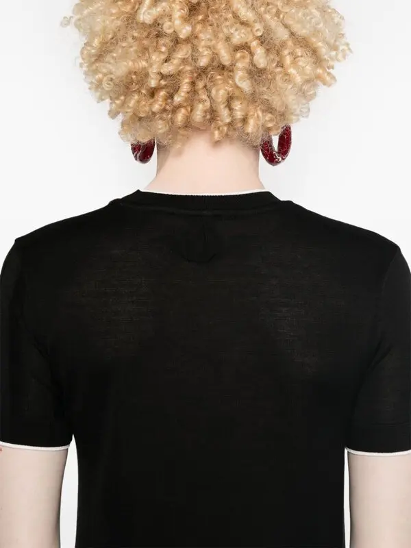 Jacquemus Le T-shirt Tricot Knitted Top - Black
