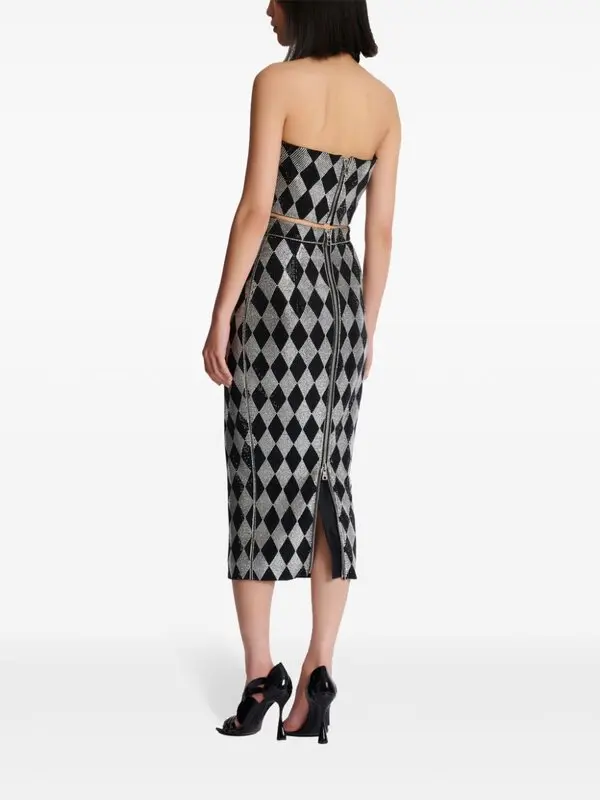 Balmain Diamond Rhinestone Halterneck Top