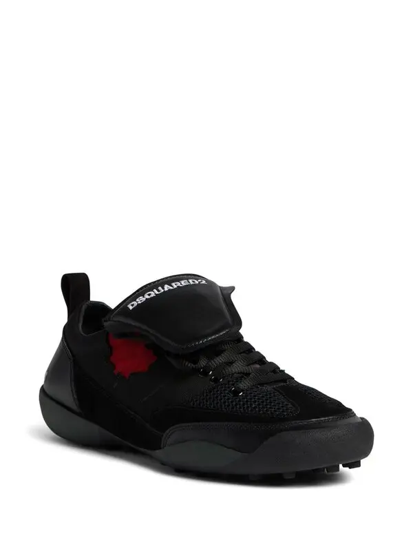 Dsquared2 Maple-leaf Leather Sneakers - Black
