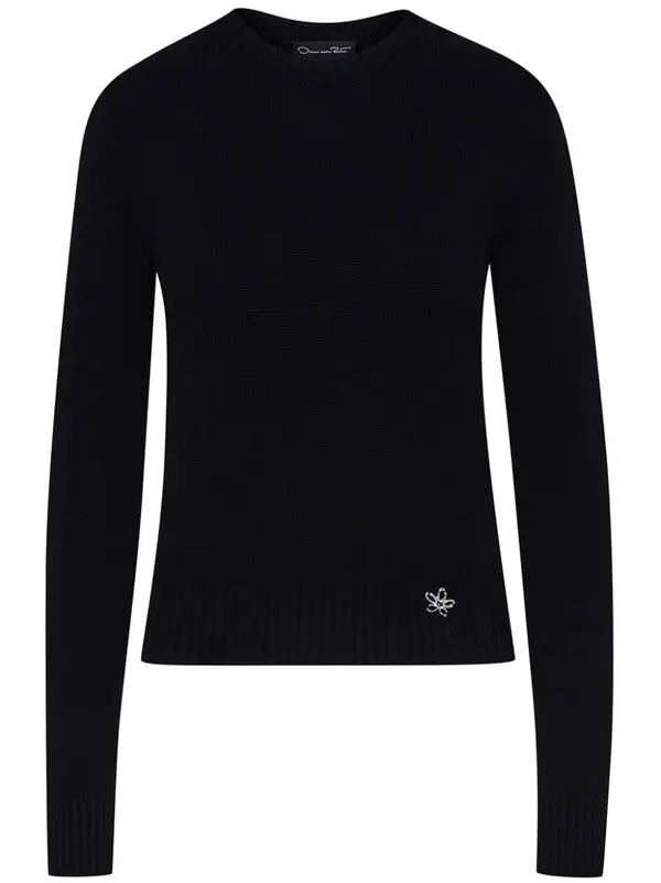 Oscar De La Renta O Flower Cashmere Jumper
