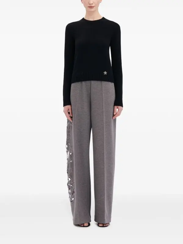 Oscar De La Renta O Flower Cashmere Jumper