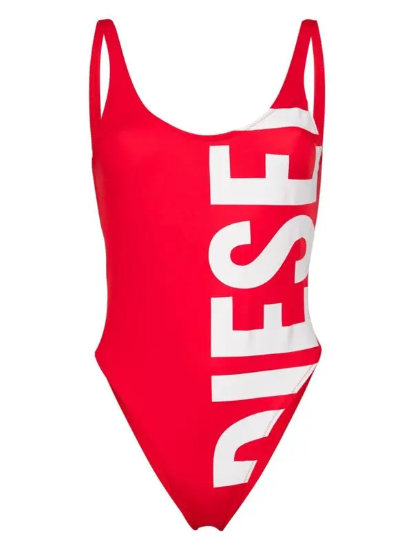 DIESEL Logo-print Swimsuit - Red