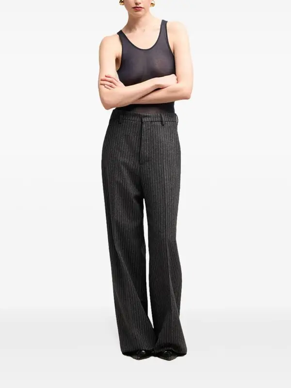AMI Paris Pinstripe Tailored Trousers - Grey