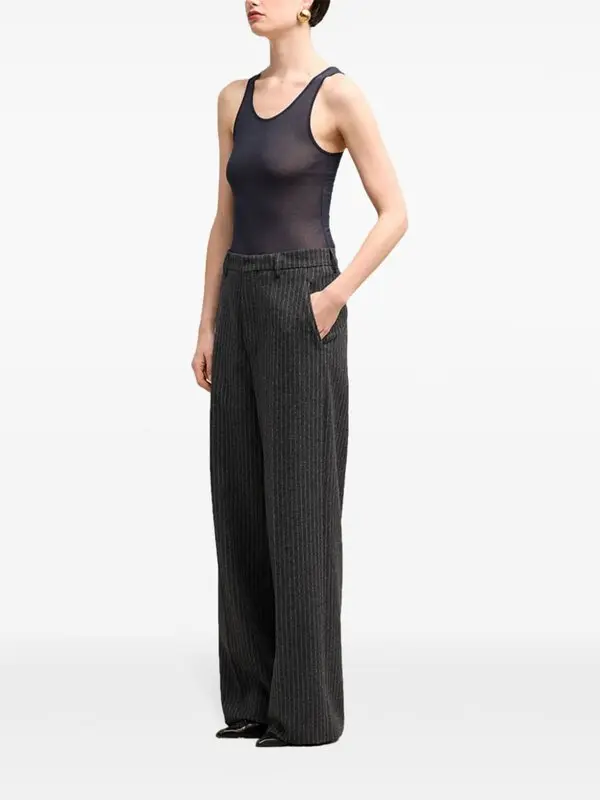 AMI Paris Pinstripe Tailored Trousers - Grey