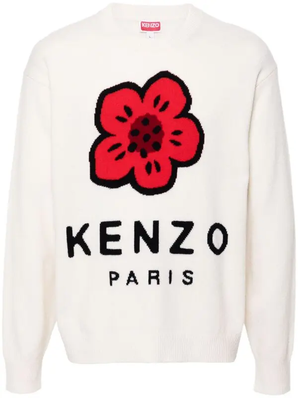 Kenzo Boke Flower Sweater - White